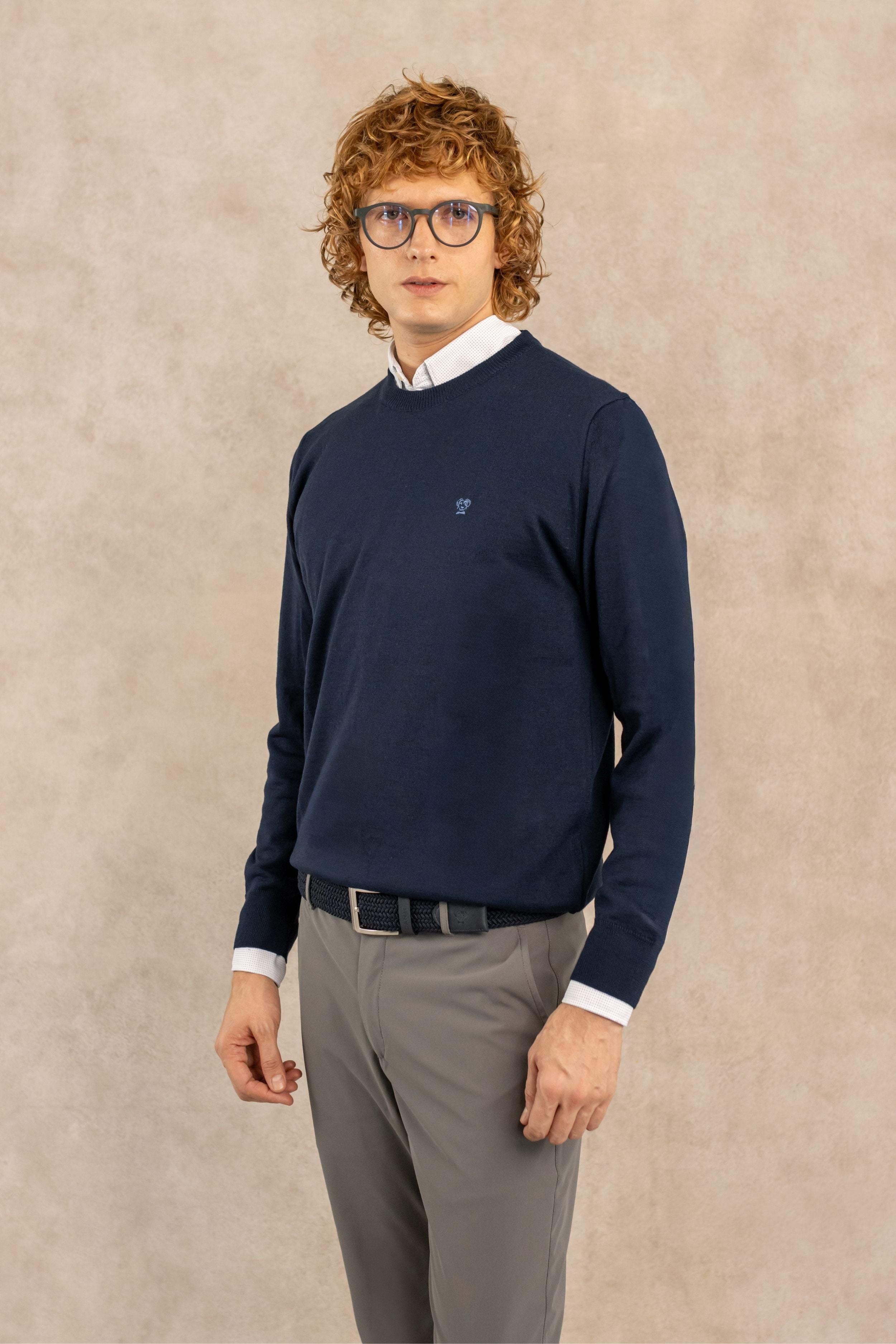 Sueter Merino Antiarrugas Azul Oscuro – DANTE INTL